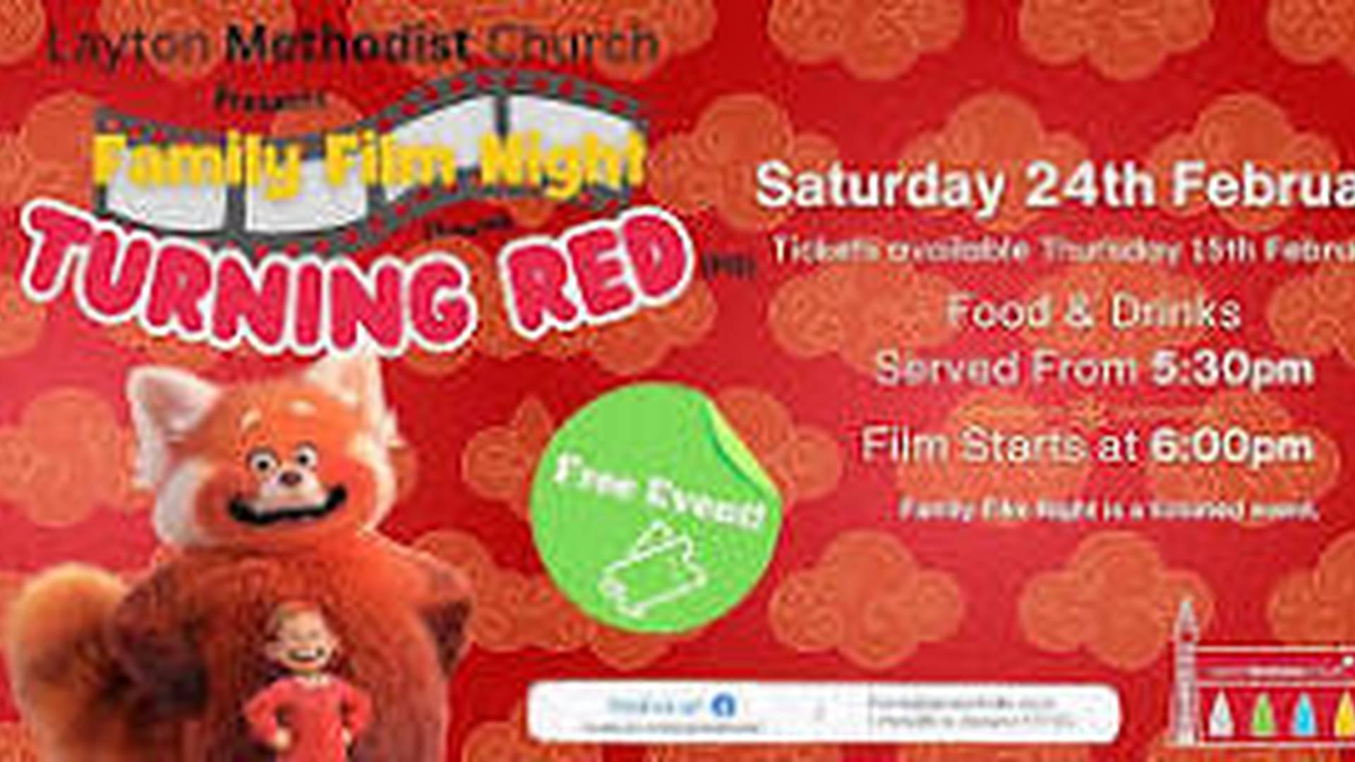 Layton Methodist Family Film Night. Turning Red (2022 PG) | Hoop